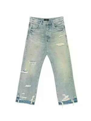 PURPLE BRAND P018 Destroyed Baggy Jeans - Blue