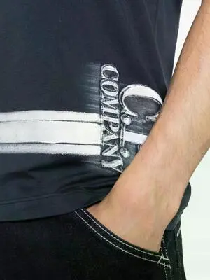 C.P. COMPANY 24/1 Jersey Short-sleeve Bottom Logo T-shirt