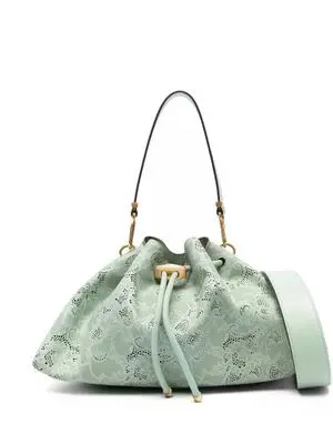 JIMMY CHOO Bon Bon Laser-cut Tote Bag - Green