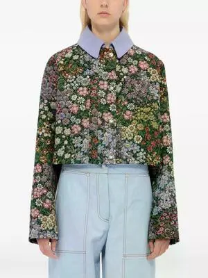 MSGM Floral Collared Jacket