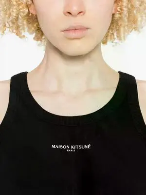 Maison Kitsuné Logo Tank Top - Black