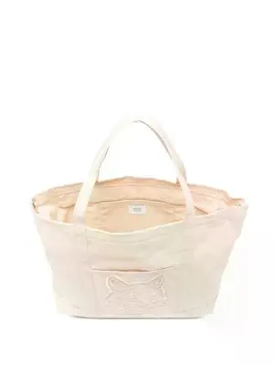 Maison Kitsuné Fox-logo Tote Bag - Neutrals