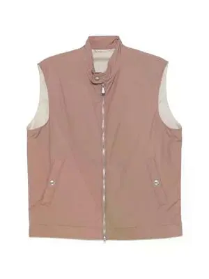 Eleventy Zip Pocket Gilet - Pink
