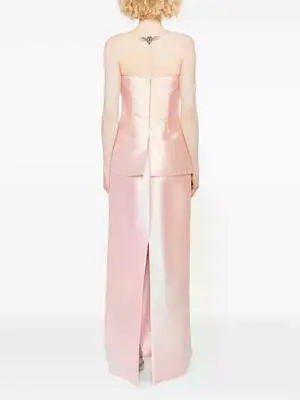 Solace London Lucille Draped Strapless Maxi Dress - Pink