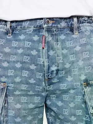 Dsquared2 Monogram Denim Shorts