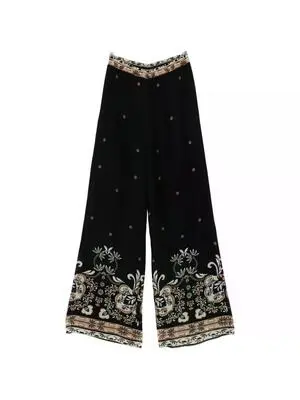 TWINSET Floral-print Pants - Black