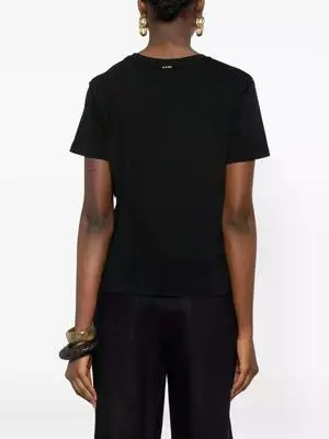 TWINSET Lace-detail Short-sleeve Top - Black