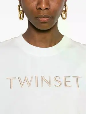 TWINSET Logo-embroidered T-shirt