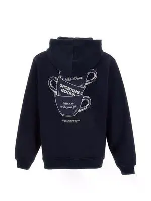 LES DEUX Graphic-print Hoodie - Blue