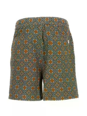 LES DEUX Drawstring Patterned Shorts