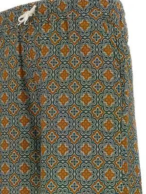 LES DEUX Drawstring Patterned Shorts