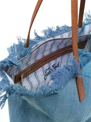 MC2 SAINT BARTH Frayed Beach Bag - Blue