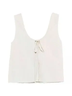 ALYSI Tie-front Cropped Tank Top