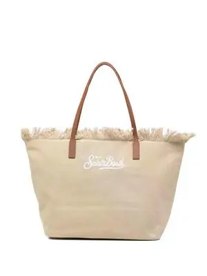 MC2 SAINT BARTH City Fringed Tote Bag - Neutrals