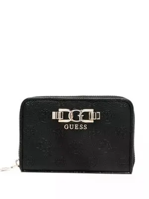 Guess Debossed-monogram Wallet - Black