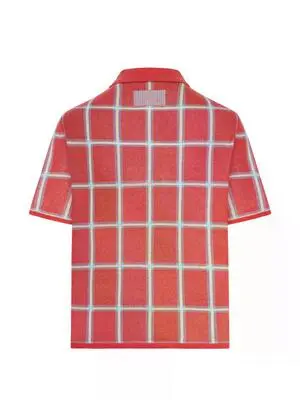 Guest In Residence Plaid Collared Silk Top