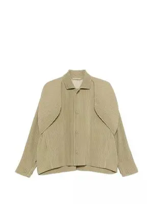 Issey Miyake Pleated Layered Jacket - Neutrals