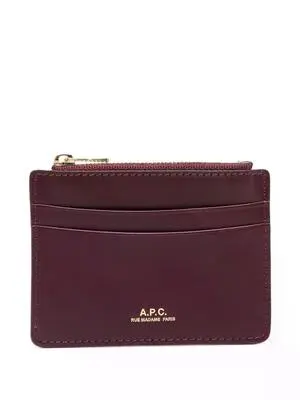 A.p.c. Zip Card Holder - Red