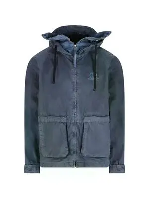 C.P. COMPANY Hooded Zip-up Jacket - Blue