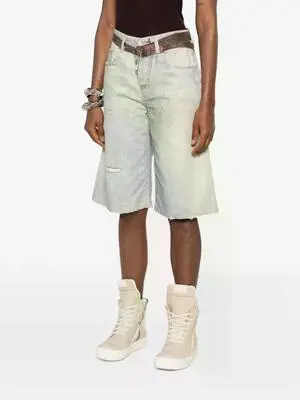 HAIKURE Printed-belt Shorts