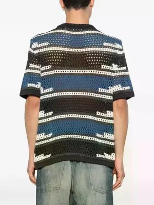 DAILY PAPER Striped Open-knit T-shirt