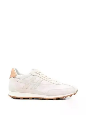 Hogan Panelled Lace-up Sneakers - Neutrals