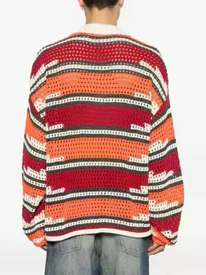 DAILY PAPER Open-knit Striped Sweater