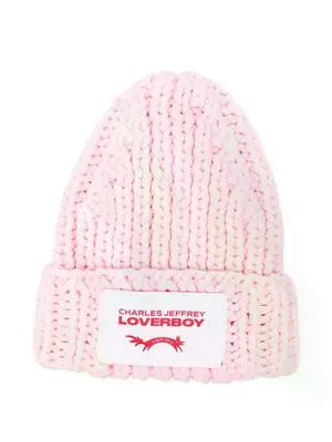 CHARLES JEFFREY Chubby Knit Beanie Hat - Pink