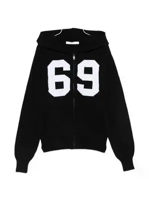Gimaguas Hooded Zip Cardigan - Black