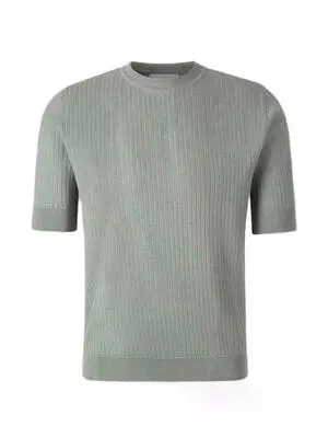 LARDINI Ribbed-knit T-shirt - Green