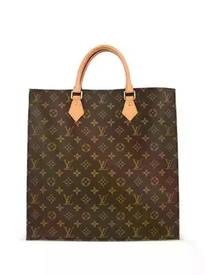LOUIS VUITTON 2015 Sac Plat Nm Monogram Tote Bag - Brown
