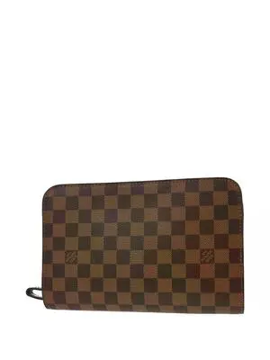 LOUIS VUITTON 2011 Saint Louis Checked Clutch Bag