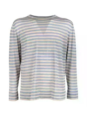 Malo Striped Knitted Sweatshirt - Blue