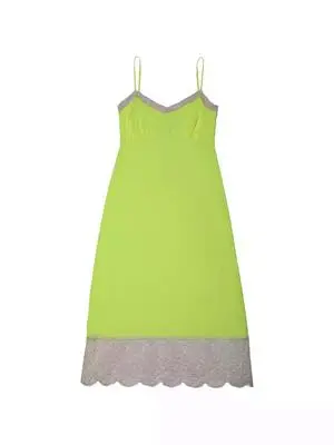 Simone Rocha Lace-trim Midi Dress - Green