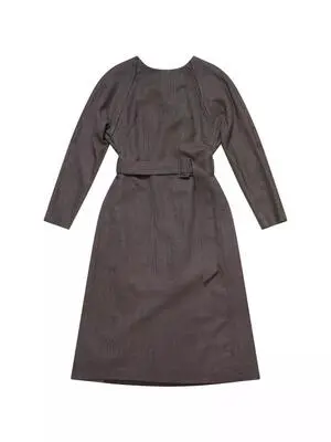 MAISON MARGIELA Belted Midi Dress - Brown