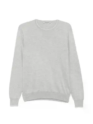 FILERIA Trimmed Knitted Sweater - Grey