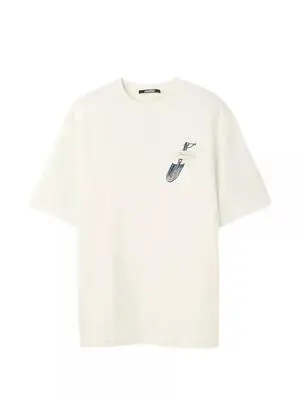 Jacquemus The Pelle Embroidery Graphic T-shirt - Neutrals