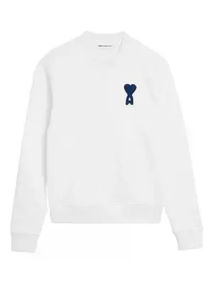 Ami De Coeur Heart-patch Sweatshirt - White