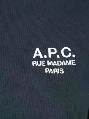A.p.c. Rue Madame Embroidered Logo T-shirt - Black