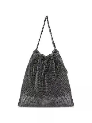 TWENTY FOURHAITCH Strass Mesh Drawstring Shoulder Bag