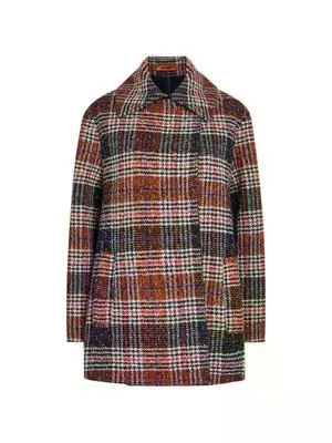 Missoni Check Coat - Orange