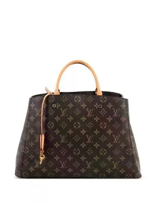 LOUIS VUITTON Montaigne Gm Monogram Canvas Tote Bag - Brown