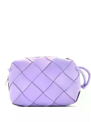 Bottega Veneta Cassette Camera Crossbody Bag Maxi Intrecciato Leather Small Shoulder Bag - Purple