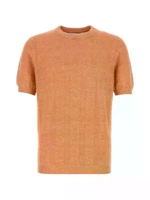 Brunello Cucinelli Round-neck T-shirt - Orange