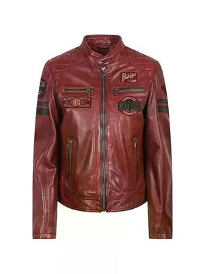 DAYTONA 73 Walkora Brushed Biker Jacket - Red