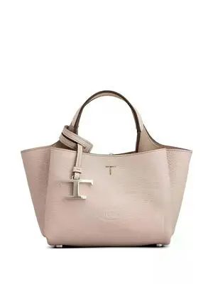 TOD'S T-charm Leather Mini Tote Bag - Pink