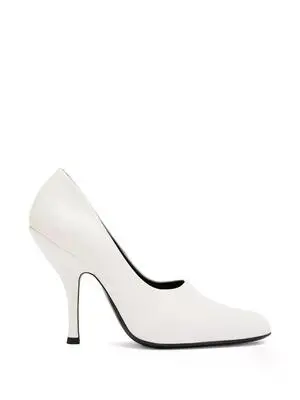JUDE Date Round-toe Pumps - White