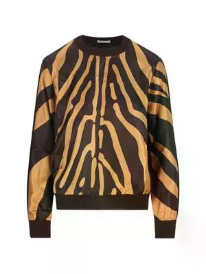 FERRAGAMO Animal-print Sweater - Brown