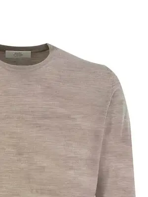 MAURO OTTAVIANI Crewneck Knitted Sweatshirt - Neutrals