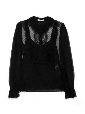 Luisa Spagnoli Lace Ruffled Blouse